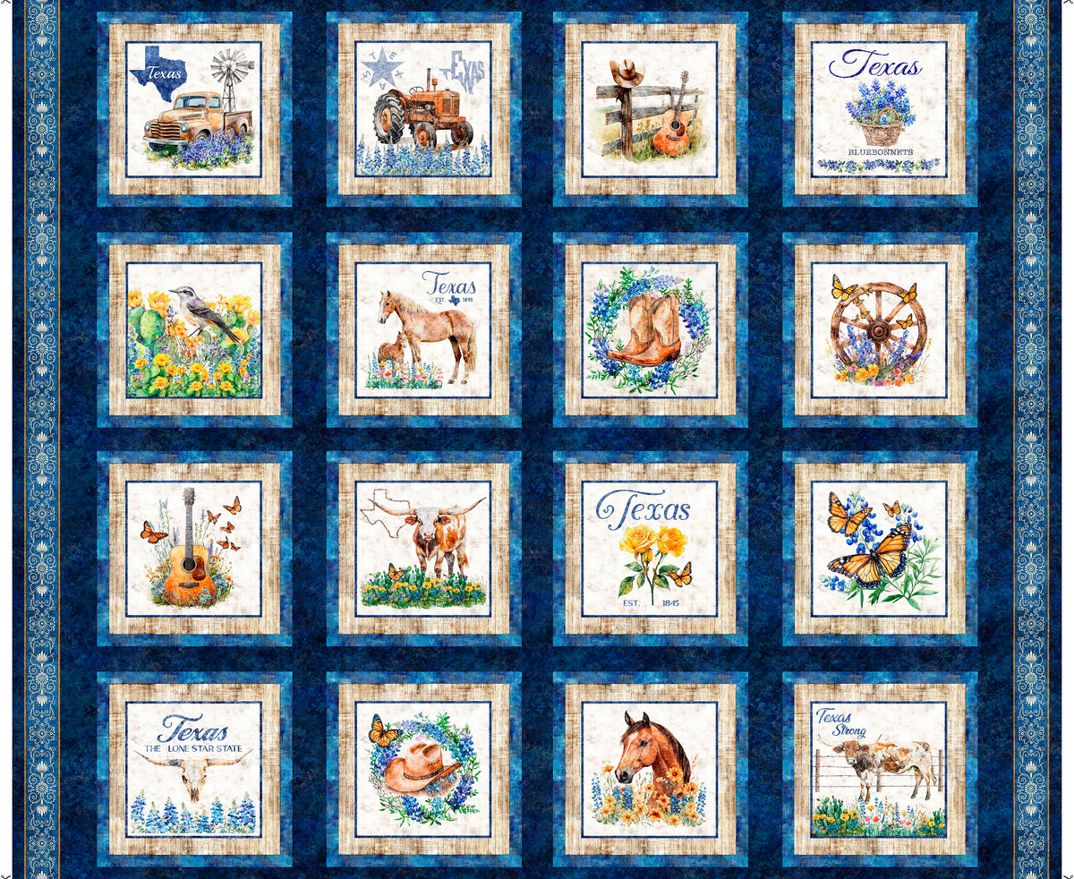 ALL TEXAS SHOP HOP 2026 - TEXAS ICONS PICTURE PATCHES - NAVY — Creative ...